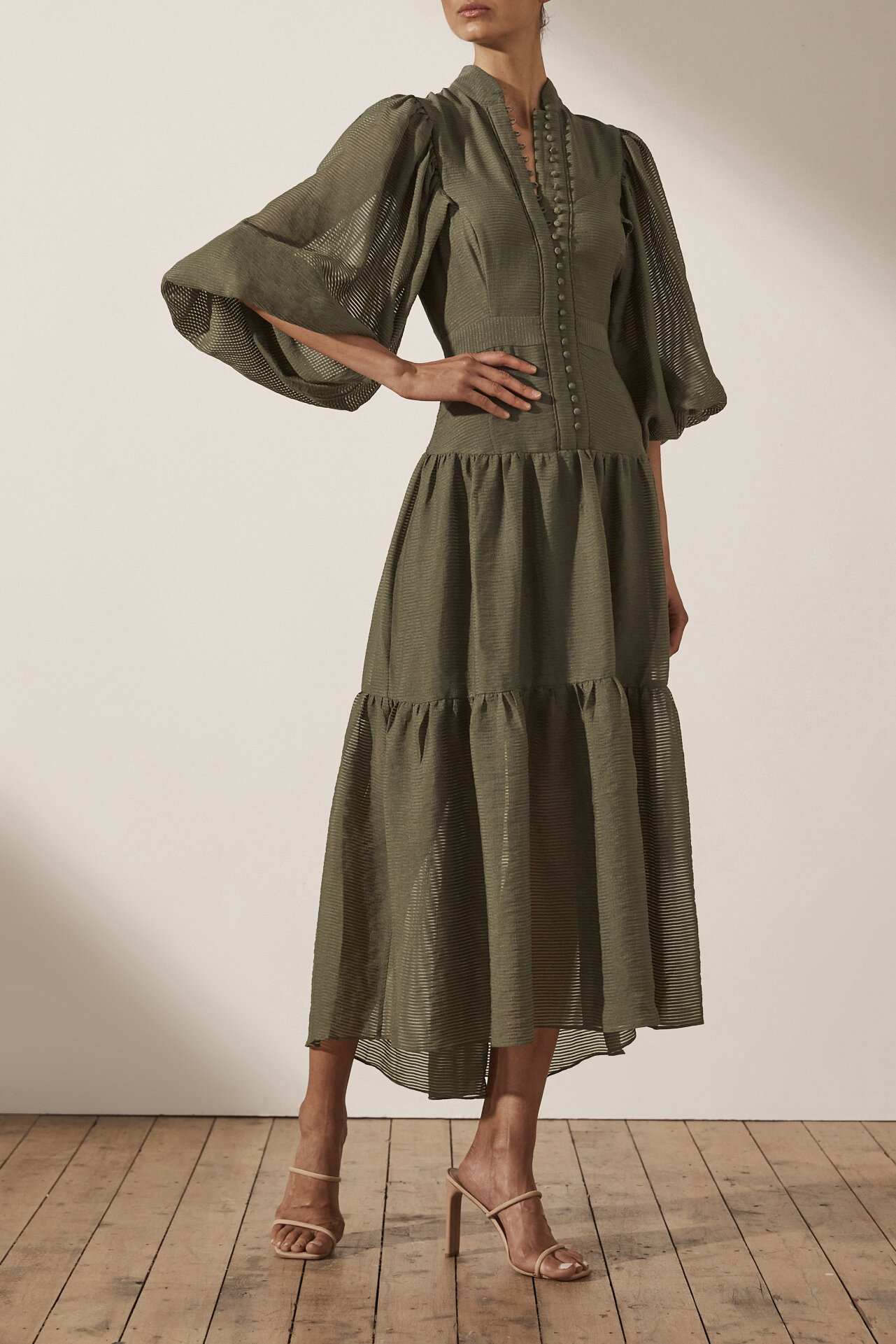 Shona Joy HIGH NECK MIDI DRESS - Dresses : Diahann Boutique - Shona Joy W21