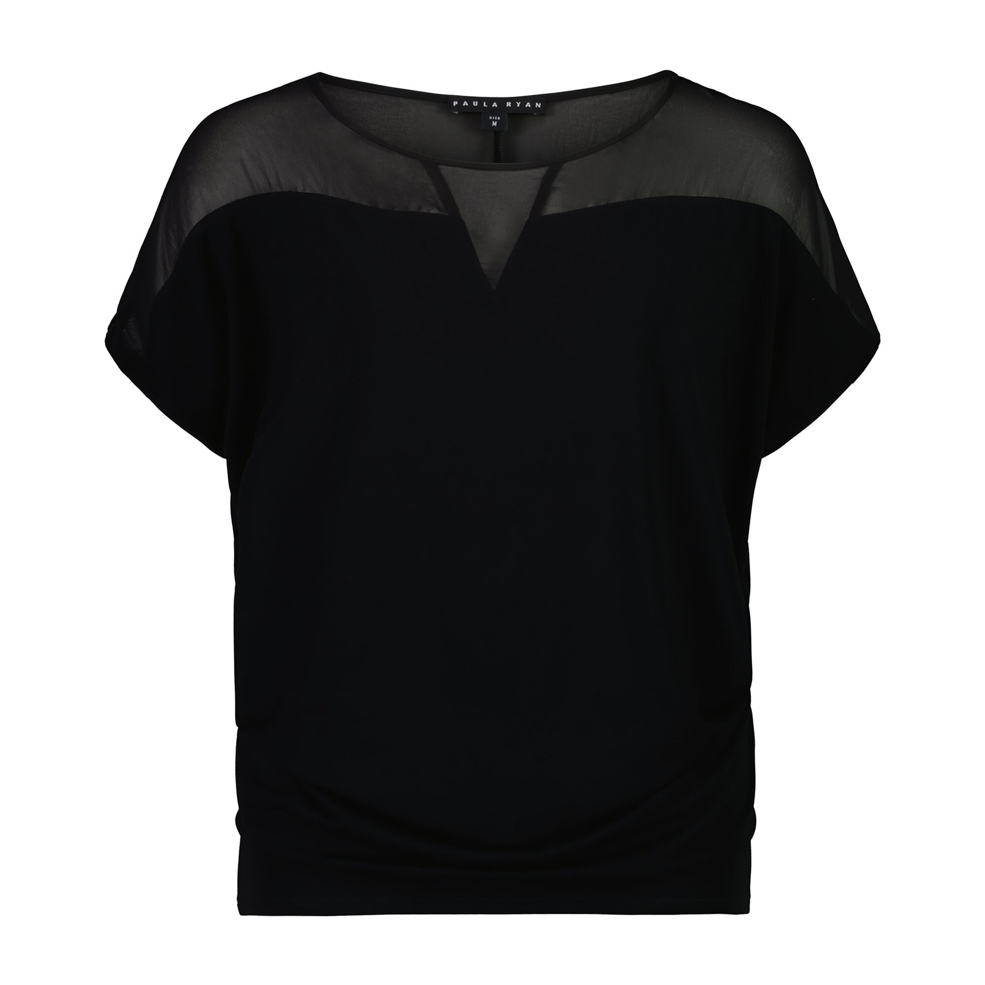 Paula Ryan V NECK INSERT CUFFED Top - Tops : Diahann Boutique - paula ...