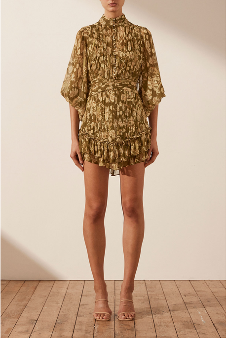 Shona Joy ROSALINE BUTTON UP RUCHED MINI Dress - Dresses : Diahann ...