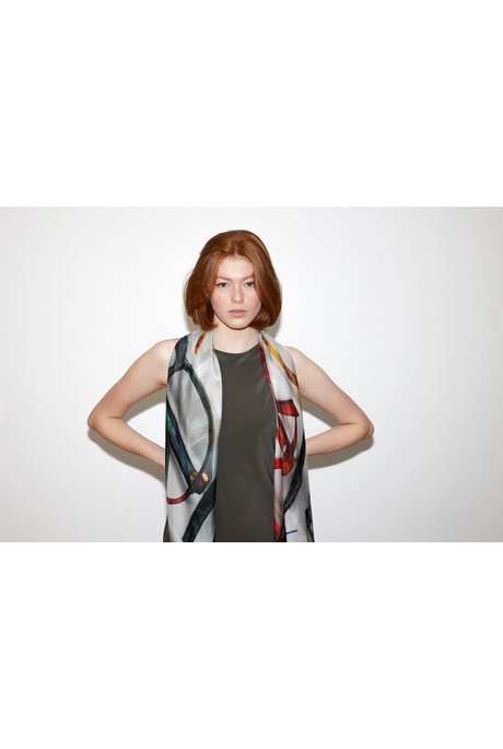 Good & Co EYE INSPECTION SILK CHIFFON Scarf - Accessories-Scarves ...