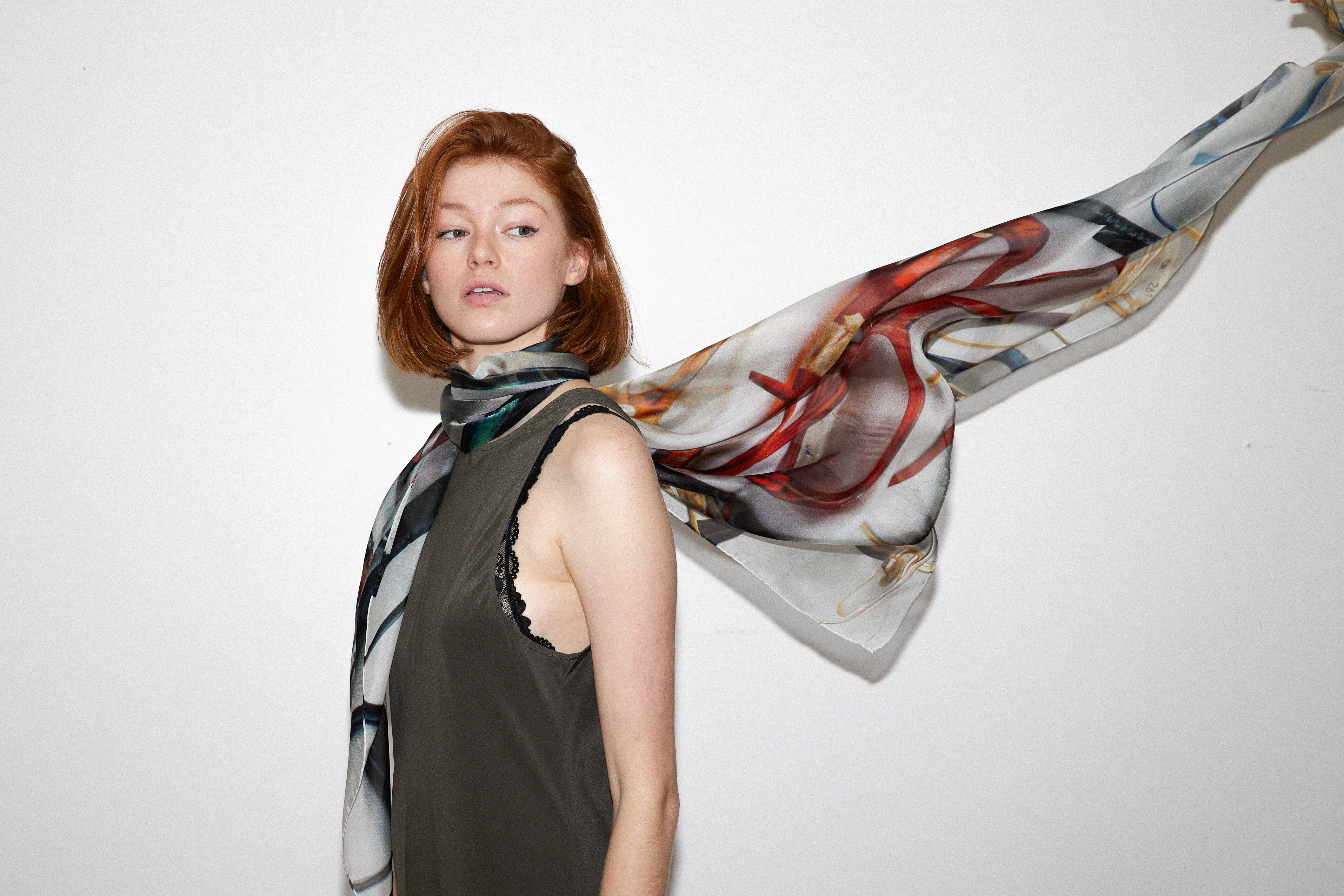 Good & Co EYE INSPECTION SILK CHIFFON Scarf - Accessories-Scarves ...