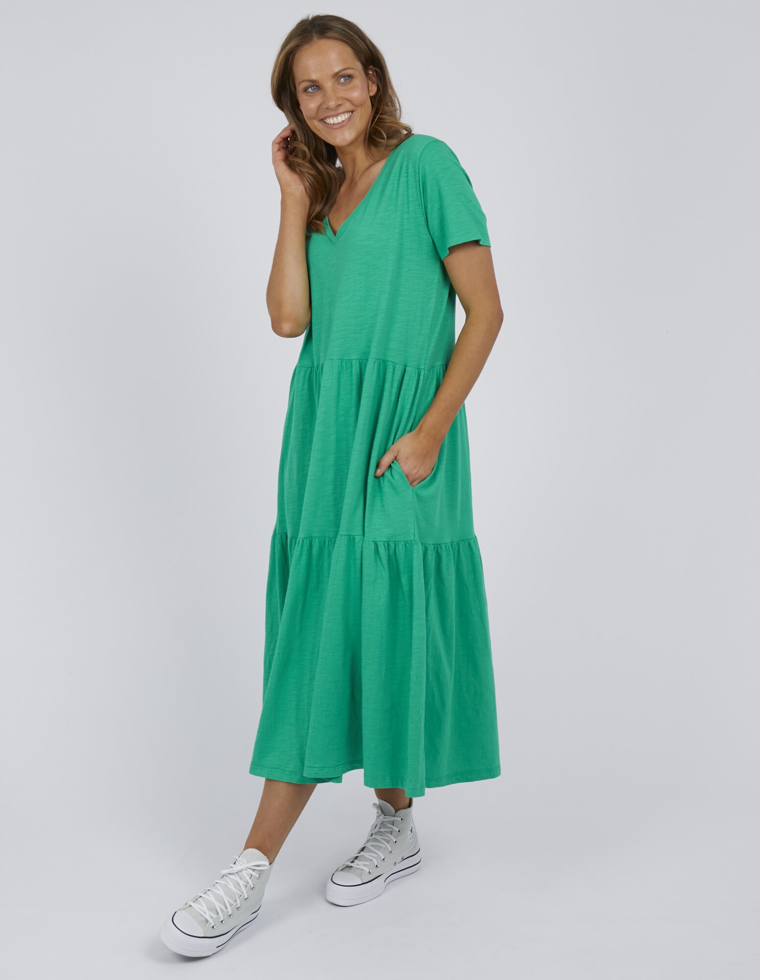Elm GIGI TIERED MIDI Dress - Dresses : Diahann Boutique - Elm S22