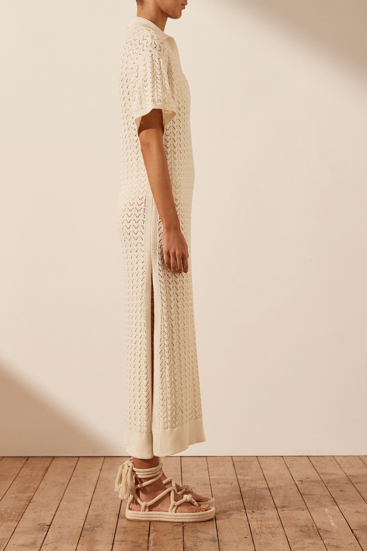 Shona Joy MIKALA CROCHET POLO MIDI Dress - Dresses : Diahann Boutique ...