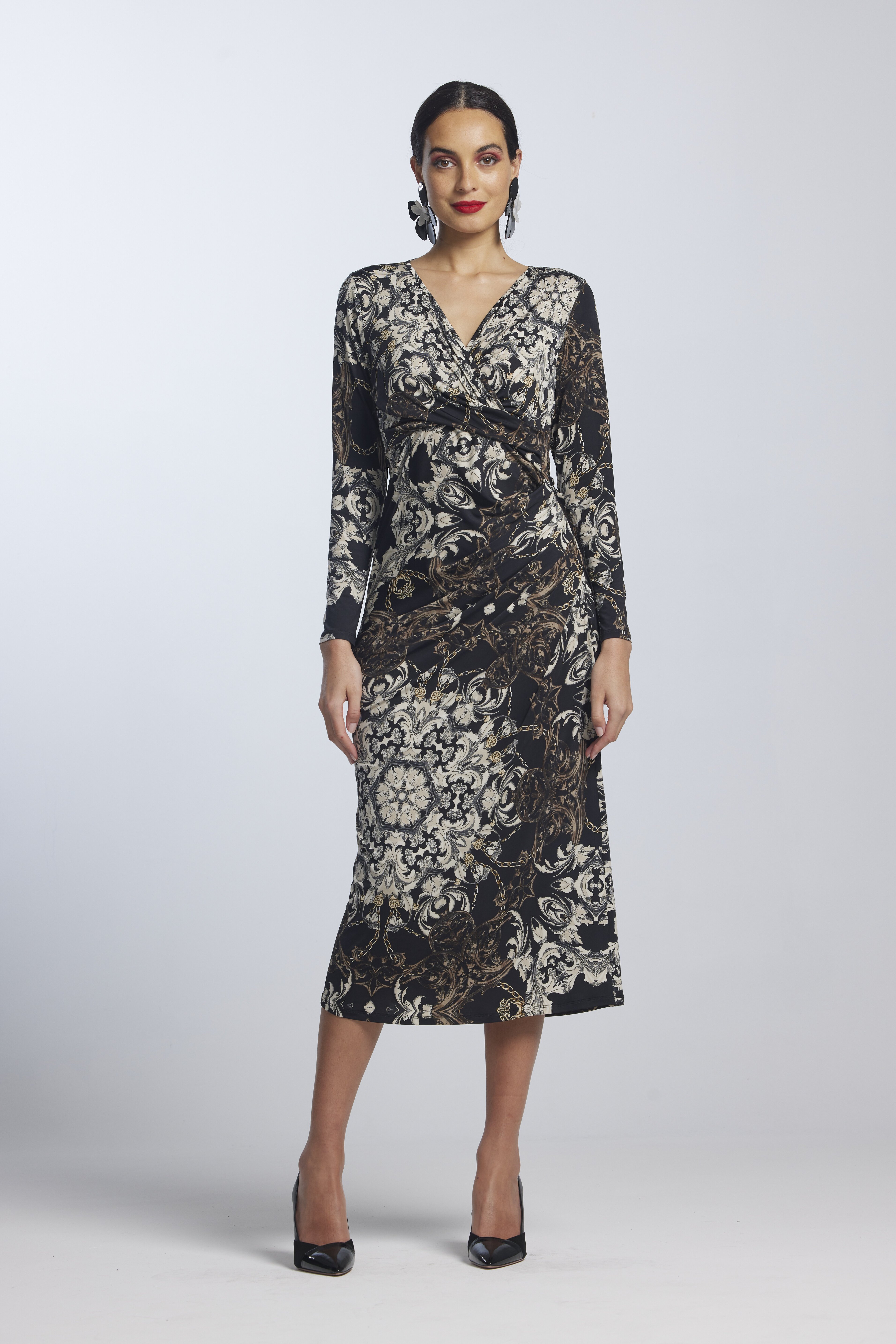 Paula Ryan VENEZIA SIDE GATHERED CROSSOVER Dress - Dresses : Diahann ...
