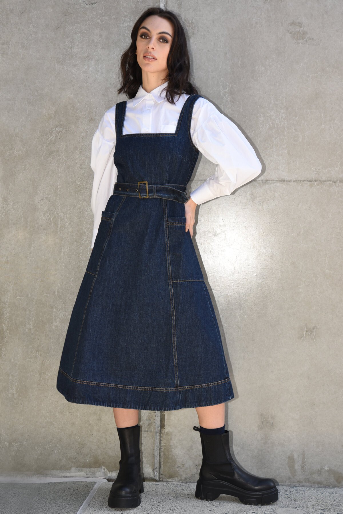 Cooper PEARD WITH DENIM Dress - Dresses : Diahann Boutique - COOPER PF23