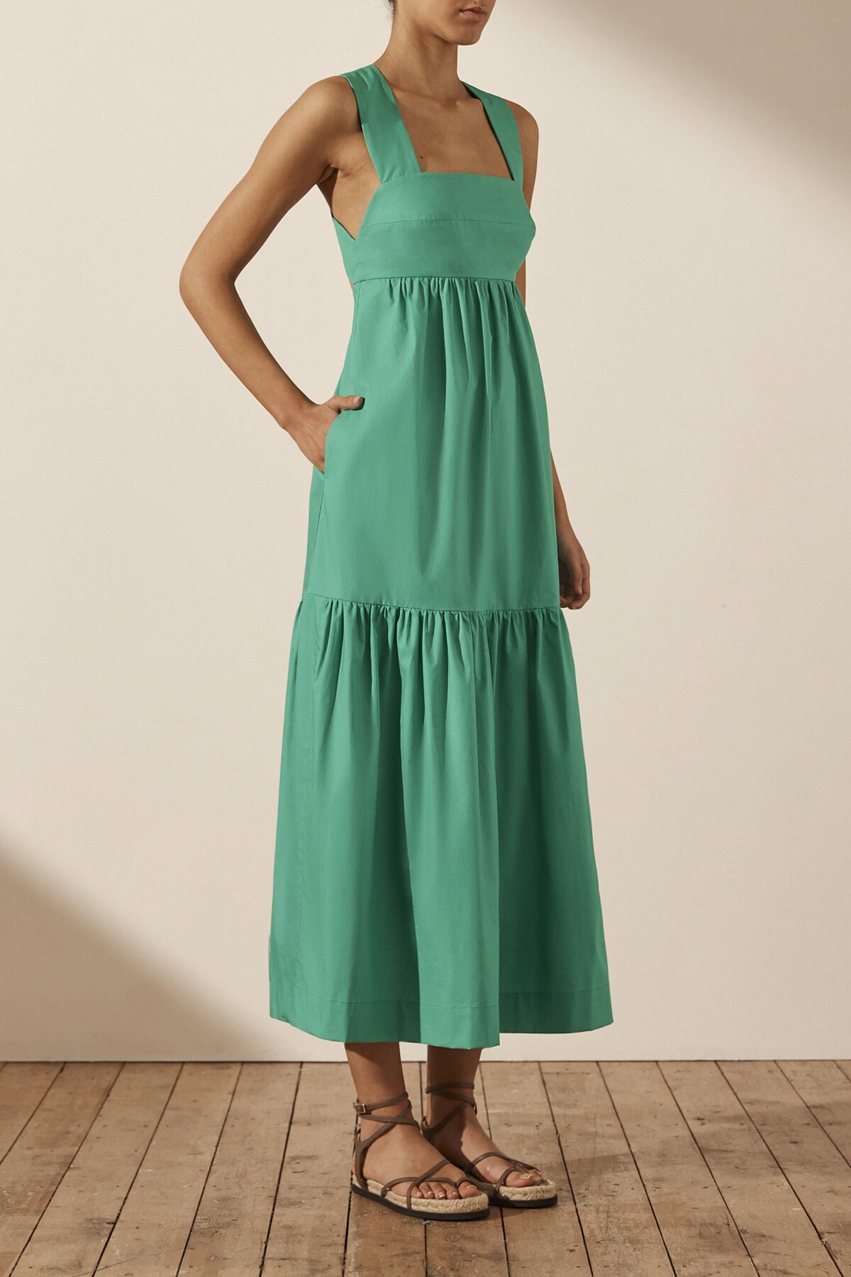 Shona Joy KOHALA WIDE STRAP OPENBACK MIDI Dress - Dresses : Diahann ...