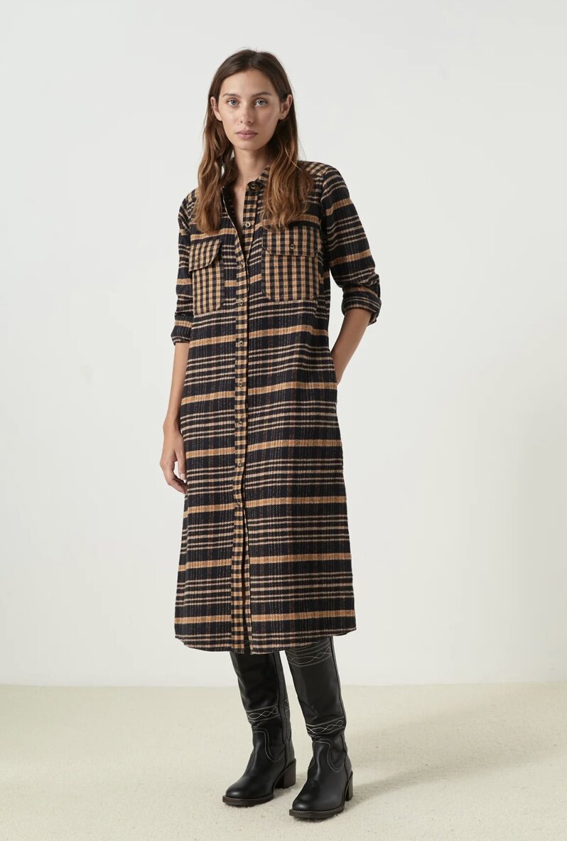Leon and Harper RIVIERE CHECK Dress - Brand-Leon and Harper : Diahann ...