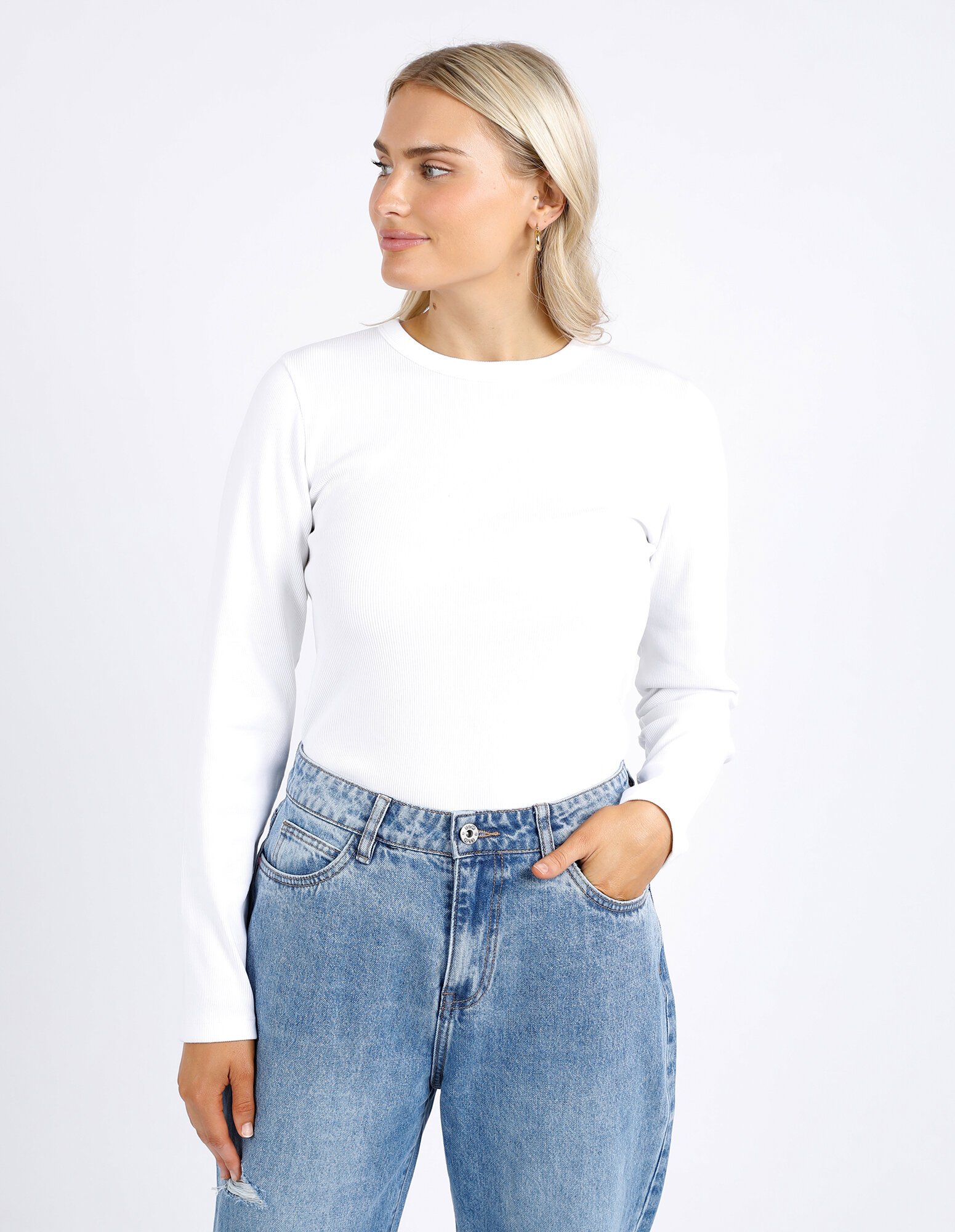 Elm ELLIE L/S RIB Tee - Tops : Diahann Boutique - Elm W23