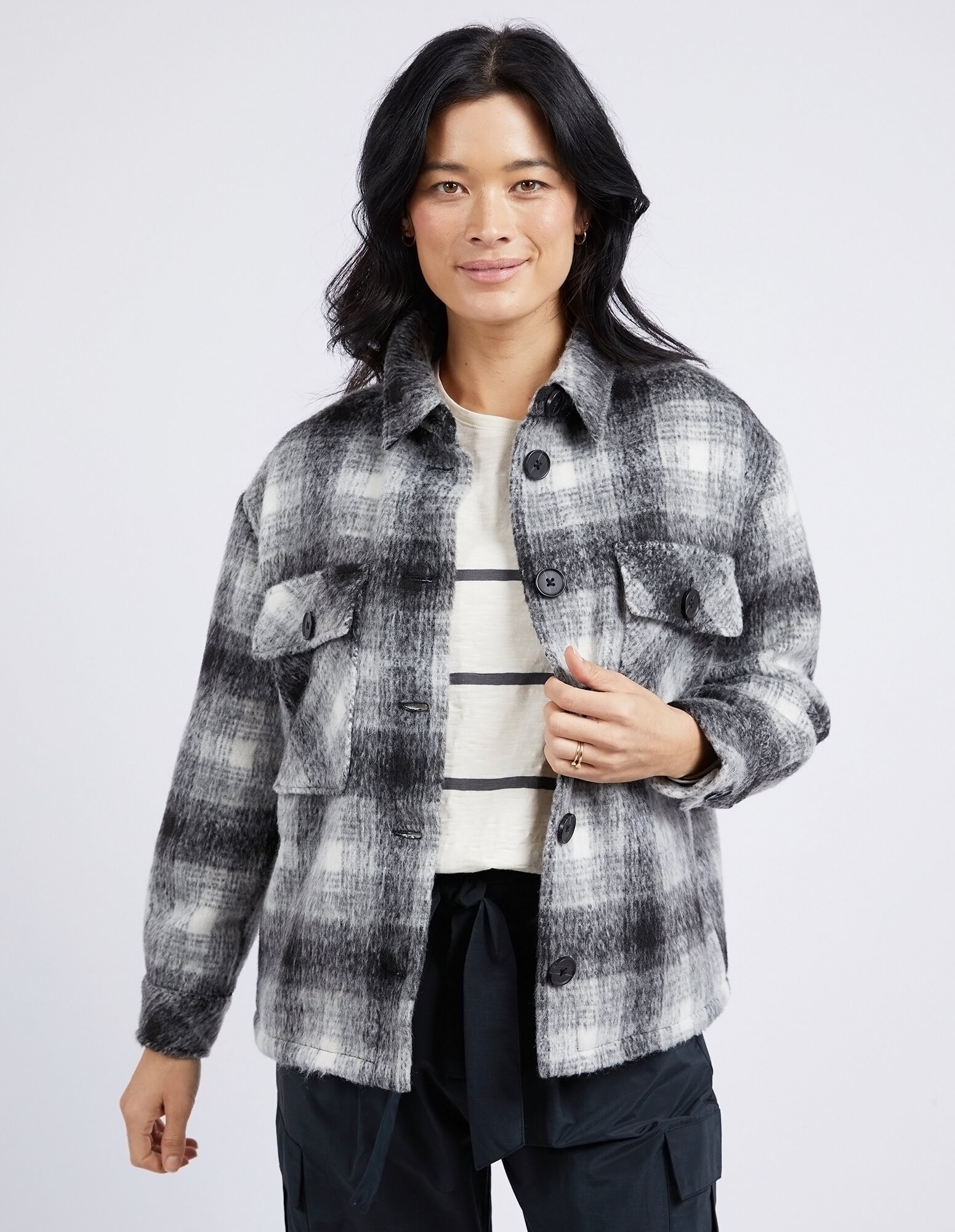 Elm ADVENTURE CHECK Shacket - Jackets & Coats : Diahann Boutique - Elm W24
