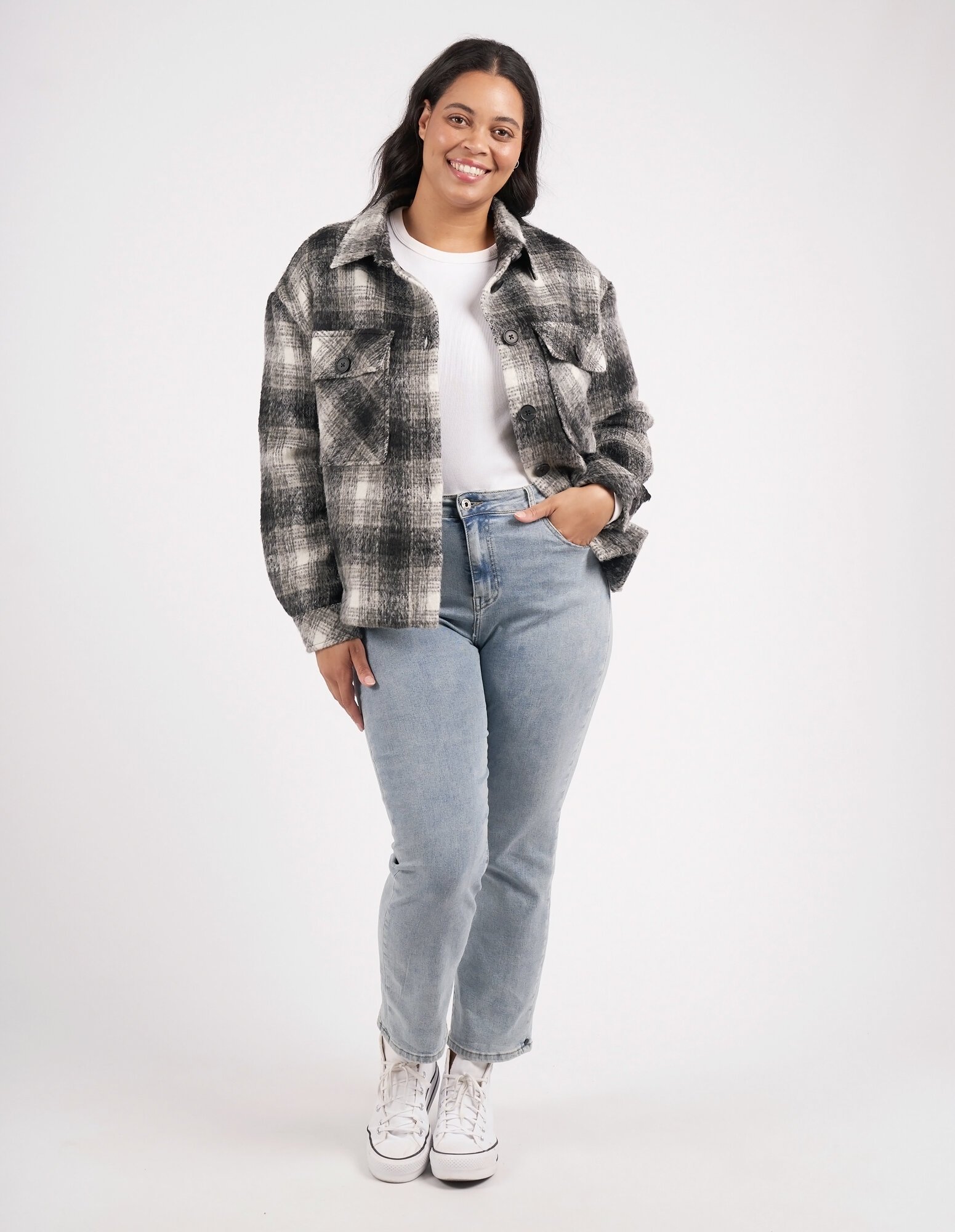 Elm ADVENTURE CHECK Shacket - Jackets & Coats : Diahann Boutique - Elm W24