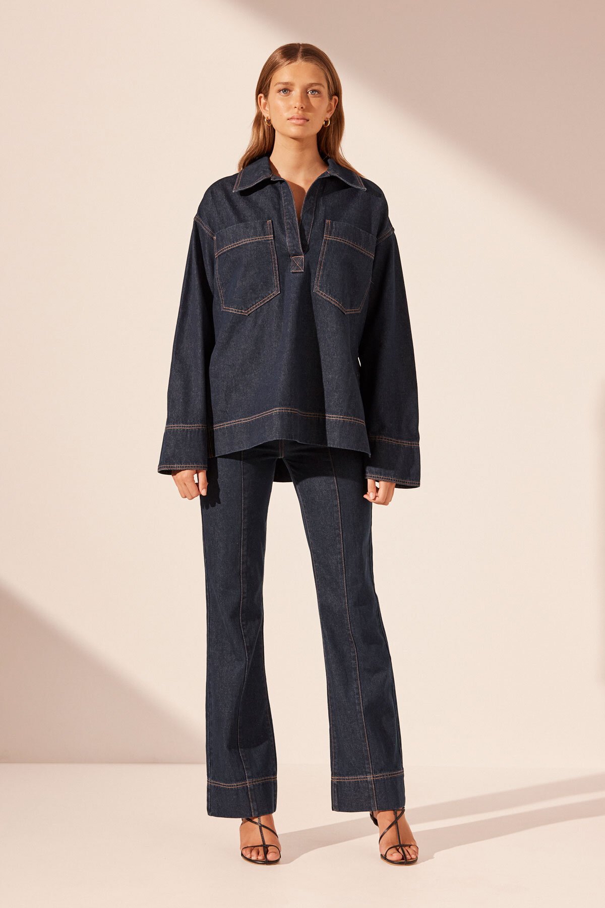 Shona Joy RITA PATCH POCKET Shirt - Tops : Diahann Boutique - Shona Joy W24