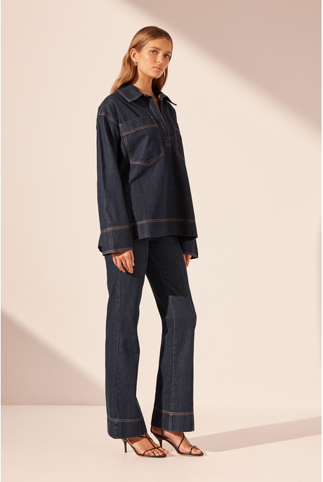 Shona Joy RITA PATCH POCKET Shirt - Tops : Diahann Boutique - Shona Joy W24