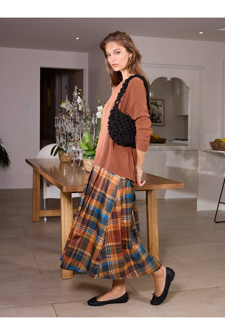 Caroline Sills KIMMY CHECK Skirt - Skirts : Diahann Boutique - CAROLINE ...